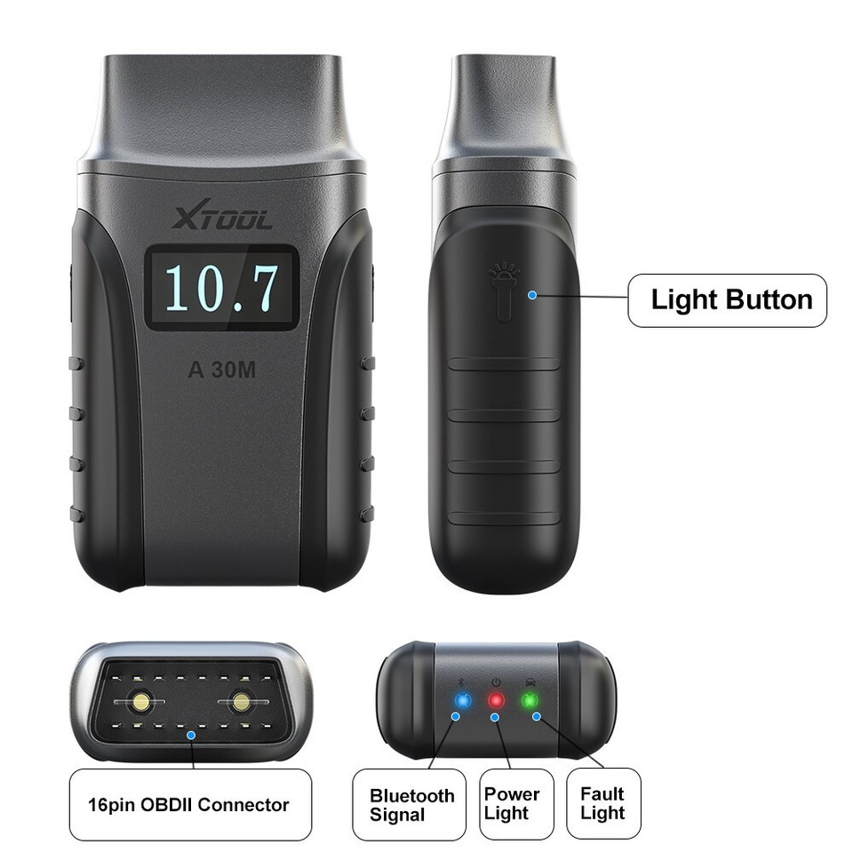 USED XTOOL A30M OBD2 Scanner Code Reader Full System Car Diagnostic ...