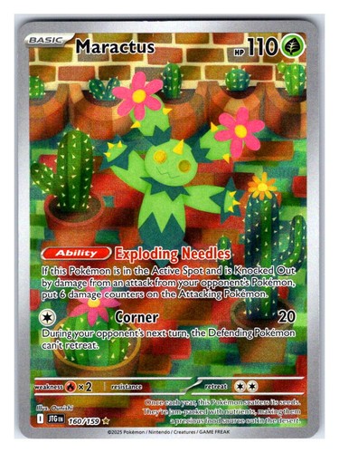 Pokemon TCG - Maractus - - SV09: Journey Together 160/159 Illustration ...