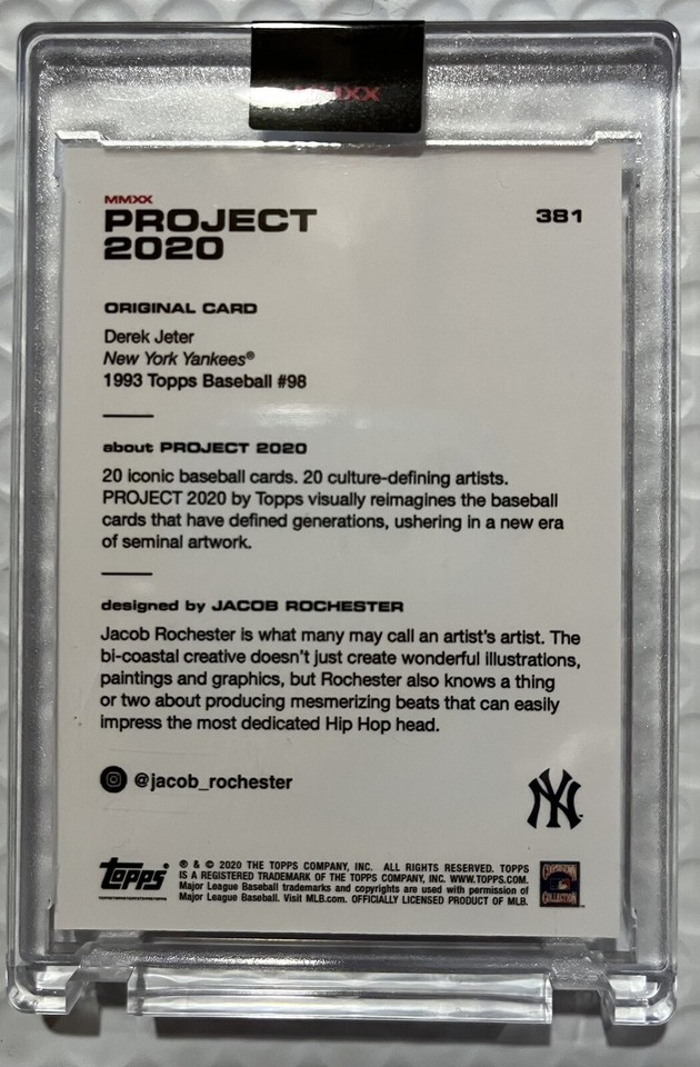 Topps Project 2020 Card #381 - DEREK JETER - by Jacob Rochester - FOIL ...