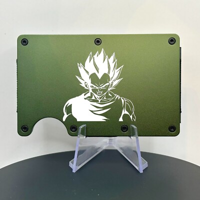 Vegeta DBZ Engraved Aluminum Green Wallet | eBay