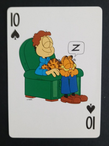 Hoyle Garfield and Friends Playing Card Garfield John 10 Spades | eBay