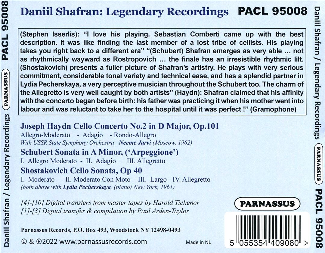 DANIIL SHAFRAN DANIIL SHAFRAN: CELLO MASTERPIECES - SHOSTAKOVICH ...