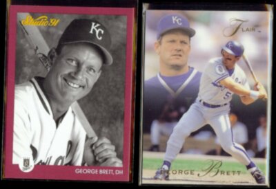 GEORGE BRETT 1991 Studio #62 + 1993 Flair #213. ROYALS | eBay