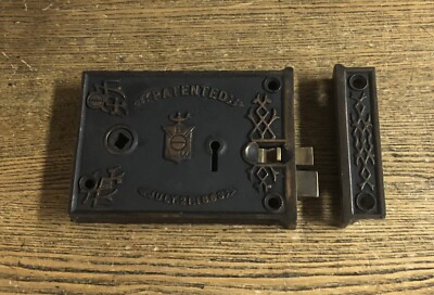 Rare Civil War Era Branford Japanese Collection Rim Lock, Pat 1863 | eBay