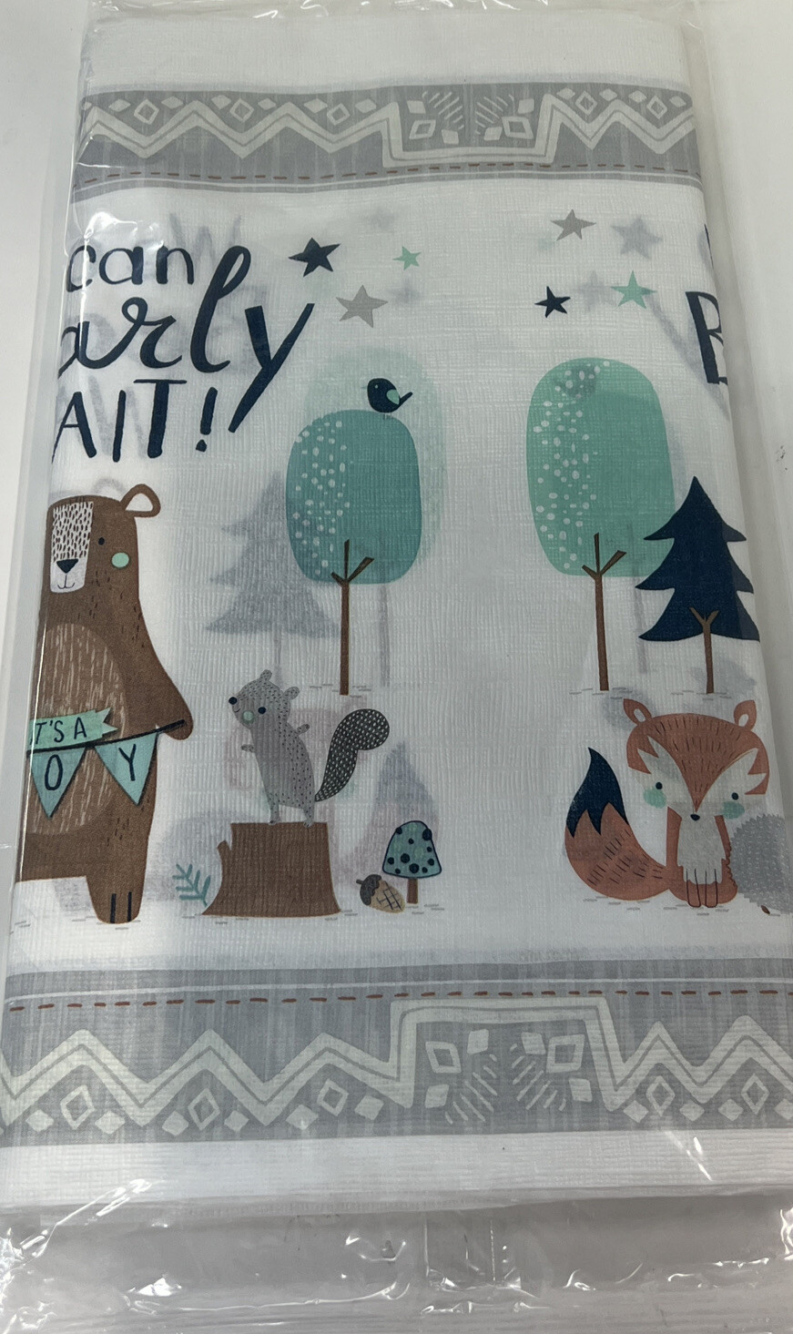 Baby Shower Bearly Wait Paper Table Cover Party Supplies Decoration ...