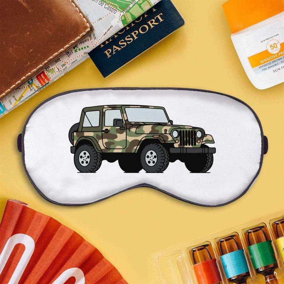 'Jeep with Camouflage Paint' Sleep / Travel Eye Mask (EY00034178) | eBay
