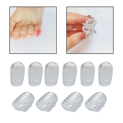 10x Silicone Toe Protectors Toe Sleeve Protectors for Running Walking ...