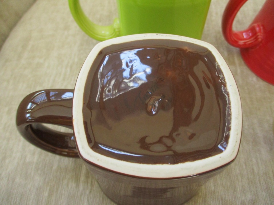 4 different colors Fiestaware Square Mug Cup Fiesta Homer Laughlin USA ...