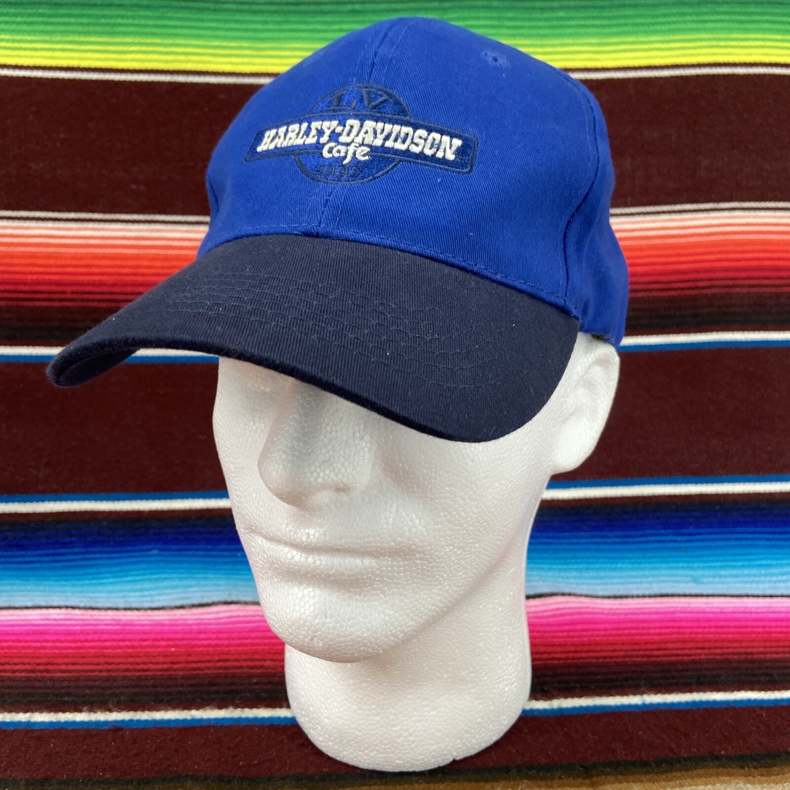 Harley Davidson Cafe Mens OSFA Hat Blue Baseball Cap … - Gem