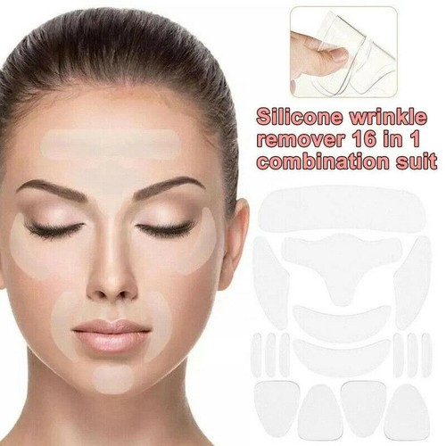 16Pcs Silicone Anti Wrinkle Patches Pad Set For Face Eye Forehead ...