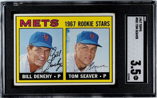 NEW! CENTERED 1967 SGC 3.5 VG+ Topps TOM SEAVER Rookie Card # 581 | eBay