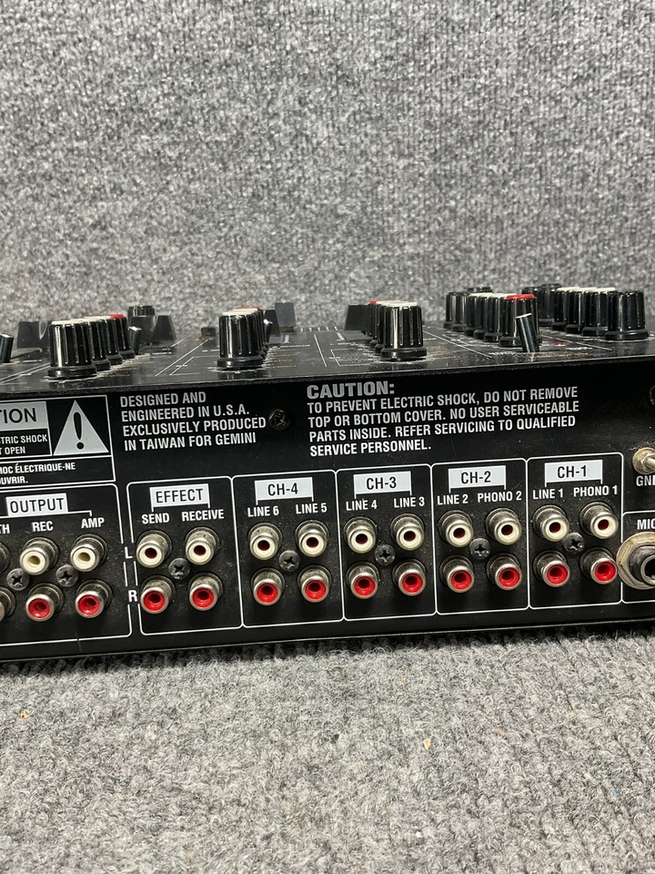 Gemini Stereo Preamp Mixer PS-727 Platinum Series 4-Channel Audio D.J ...