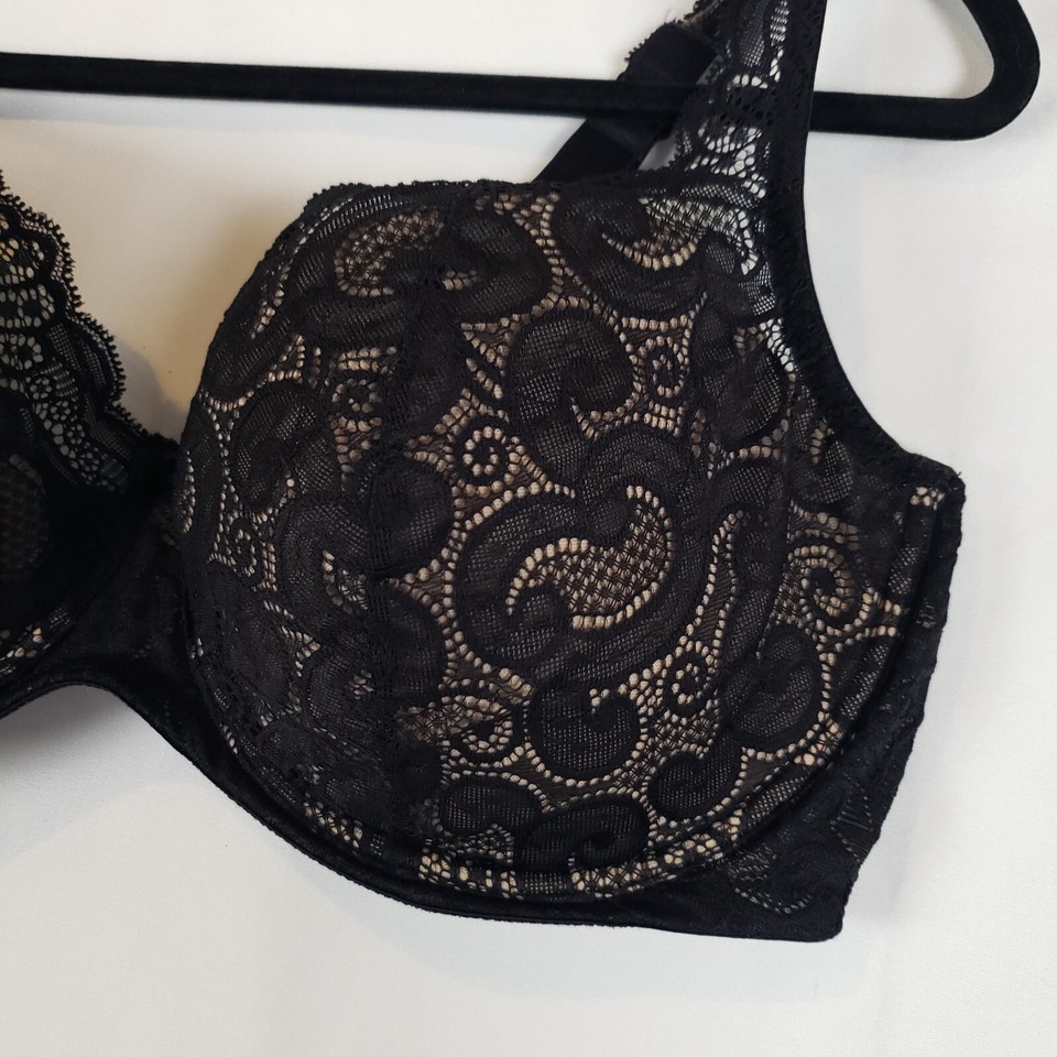 Playtex Bra 42C 4514 Love My Curves Lift Lace Underwire Beige Black Lot ...