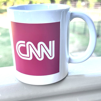 Vintage CNN News Logo Coffee Mug Cup White and Red | eBay