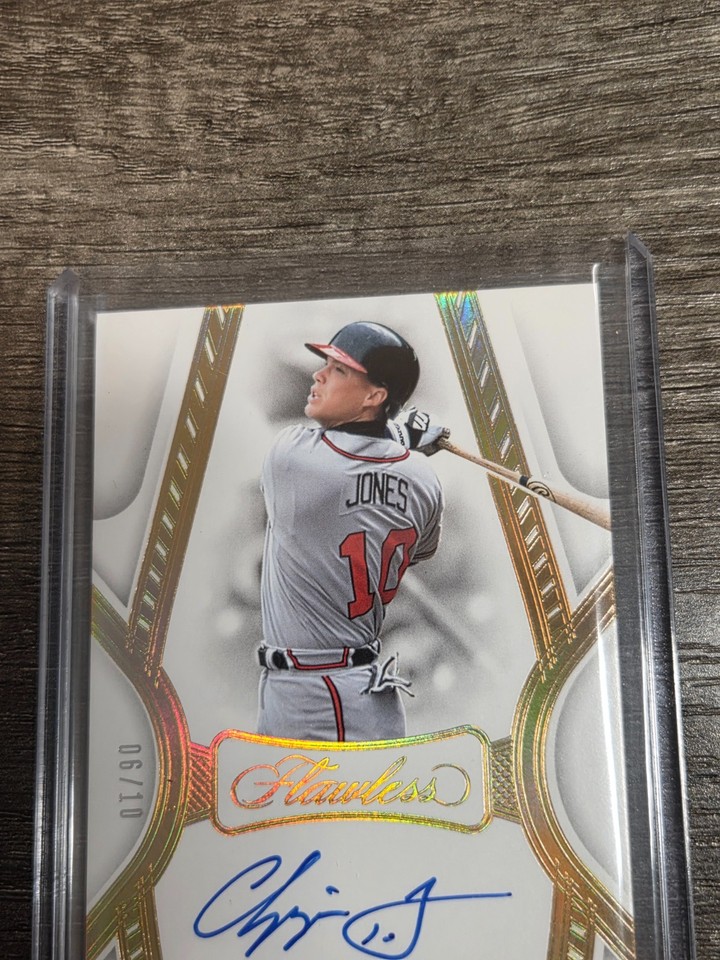 2025 PANINI - FLAWLESS BASEBALL # FA-CH - CHIPPER JONES ON CARD AUTO ...