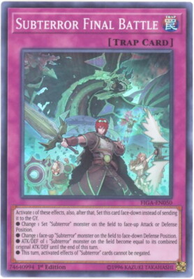 3 x Yu-Gi-Oh Card - FIGA-EN050 - SUBTERROR FINAL BATTLE (super rare ...