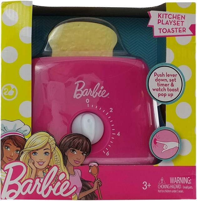 Barbie Kitchen Playset Pink Toaster Ages 3 Toast Pops up 2017 for sale ...