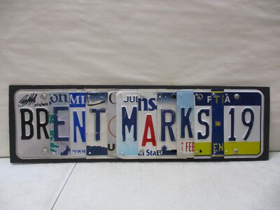 Brent Marks License Plate Sign Signed By Marks | eBay