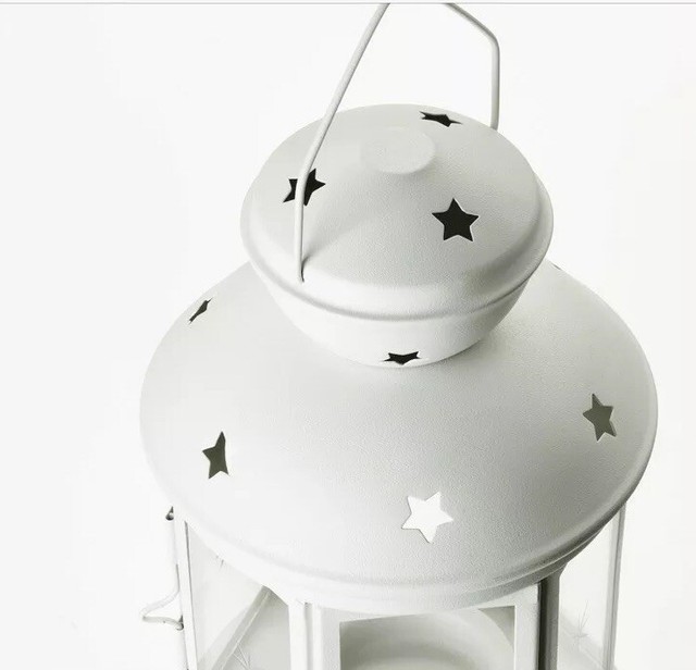 IKEA Rotera Lantern for Tealight Candles Holder Indoor & Outdoor White ...