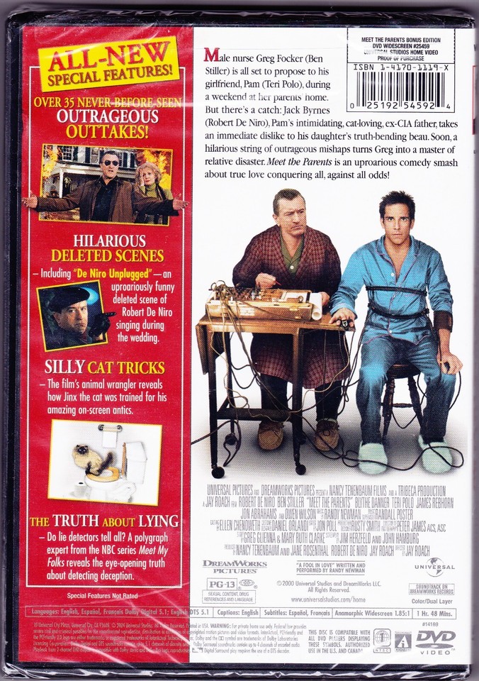 MEET THE PARENTS DVD - BONUS EDITION WIDESCREEN - NEW UNOPENED ...