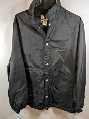 Calvin Klein CK Jeans Windbreaker/Rain Jacket Blk SzL | eBay