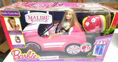 New Barbie RC Remote Control Pink Convertible Car With Barbie Malibu ...