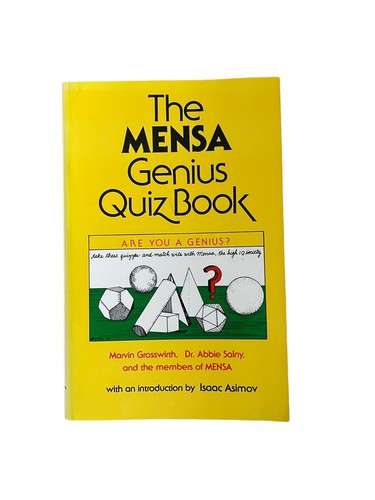 The Mensa Genius Quiz Book by Abbie F. Salny and Marvin Grosswirth ...