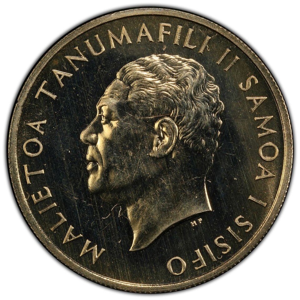 1967 Samoa 10 Sene King Malietoa Tanumafili II Copper-Nickel Km# 4 PCGS ...