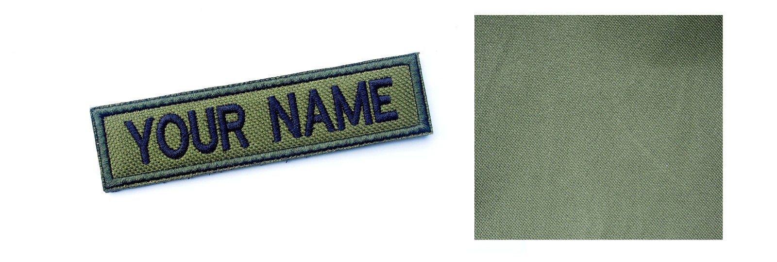 CUSTOM NAME TEXT TAG MILITARY ARMY GREEN EMBROIDERED PATCH 3-5 X 1 INCH ...