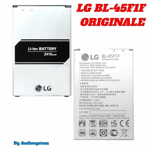 BATTERIA ORIGINALE LG per K9 2018 LM-X210EM LMX210EM BL-45F1F 2410MAH ...