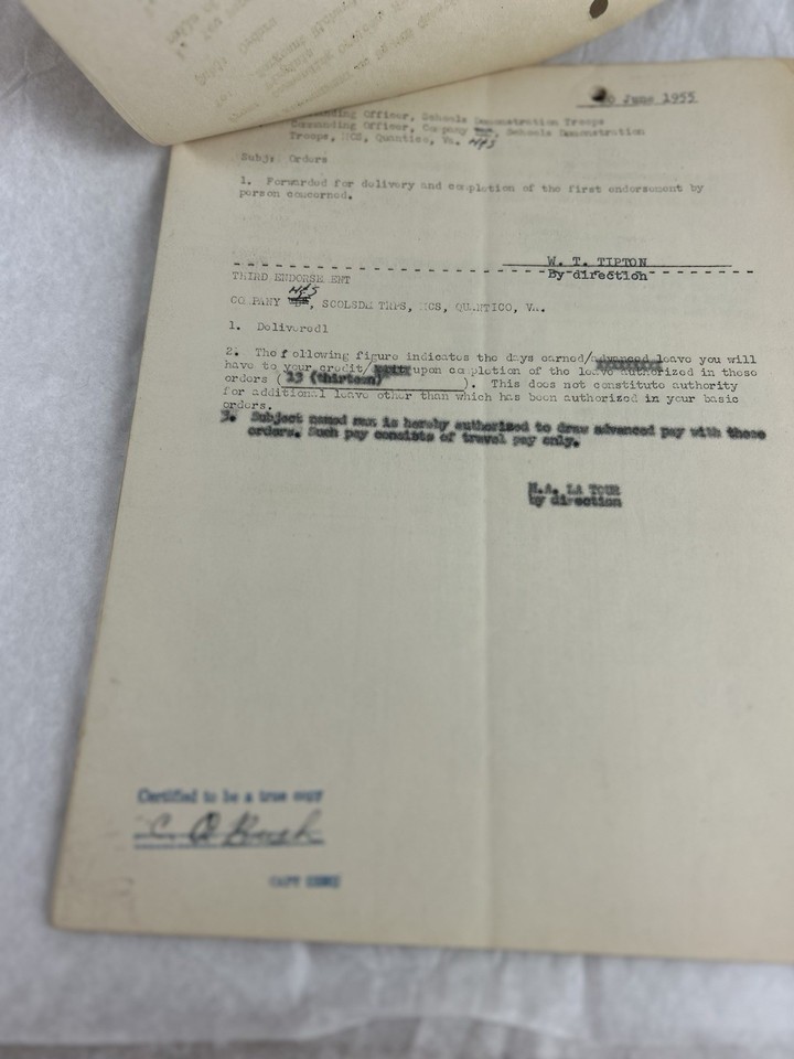 1955 US Marine Corps Orders, Multiple Copies | eBay