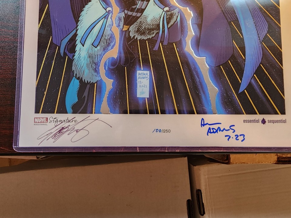 Storm by Art Adams Signed by Art Adams and Chris Claremont 11 x 17 100/ ...