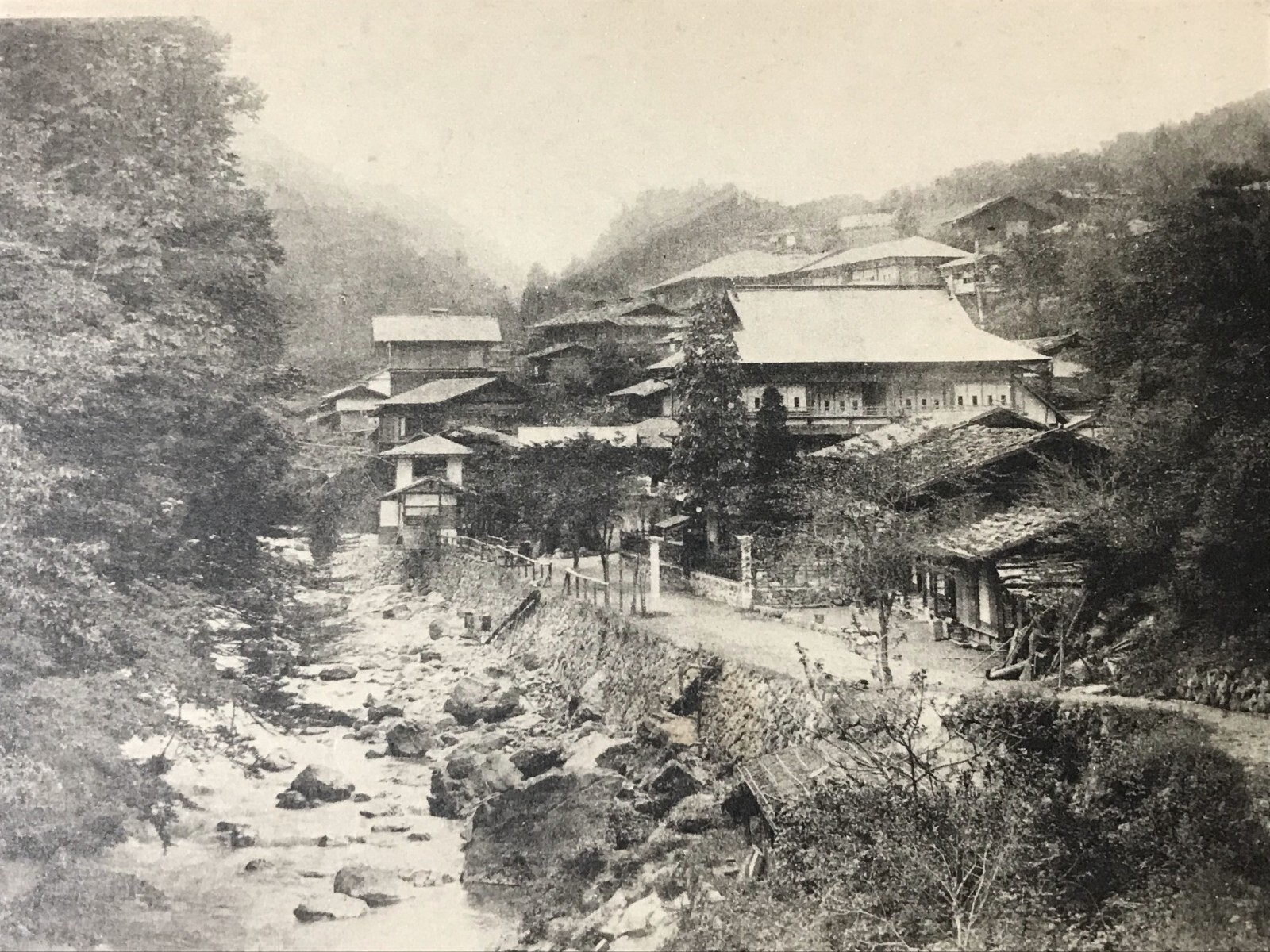Old Photo Postcard Japan Shima Onsen Town Scenery #37454 | eBay