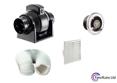 MF100T Manrose Shower Light Extractor Fan Kit 4" 100mm 245m3/hr | eBay UK