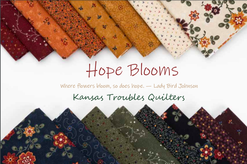 Moda HOPE BLOOMS 9672 17 Orange Bittersweet Floral KANSAS TROUBLES ...