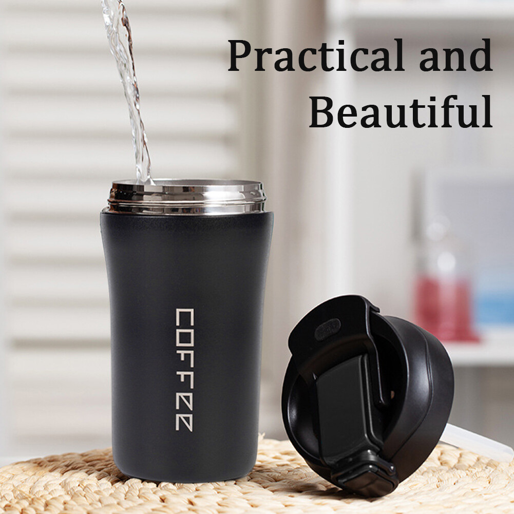 2pcs Office Vacuum Insulated Spill Proof Travel Coffee Mugs With Lid ...