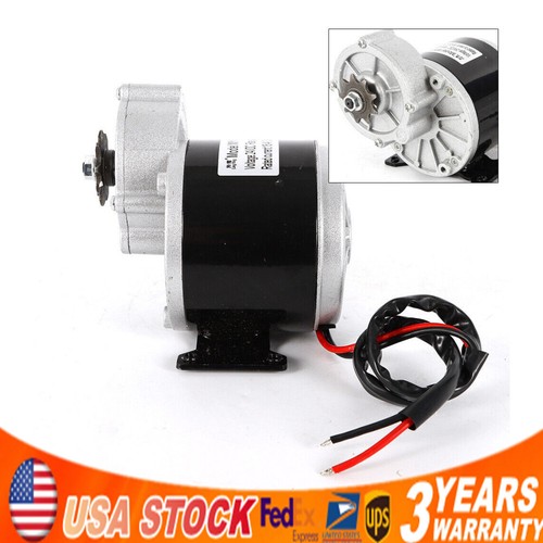 Gear Reduction Face Mount DC Electric Motor 9 Teeth Sprocket 24V 350W ...