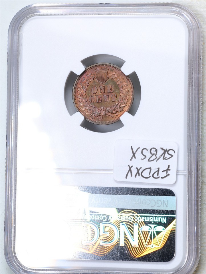 1874 1C Proof Indian Head Cent PF65 BN NGC 8424905-017 Mintage of 700 ...