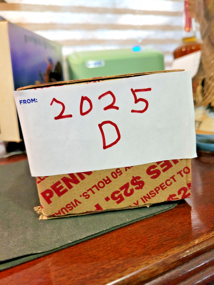 2025 D Lincoln Cent Penny Full Box (50 Sealed Rolls), Uncirculated 2025 ...