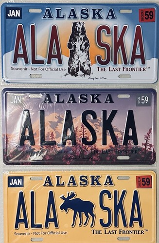 Alaska License Plate 6" X 12" Souvenir Novelty! Great Gifts Or ...