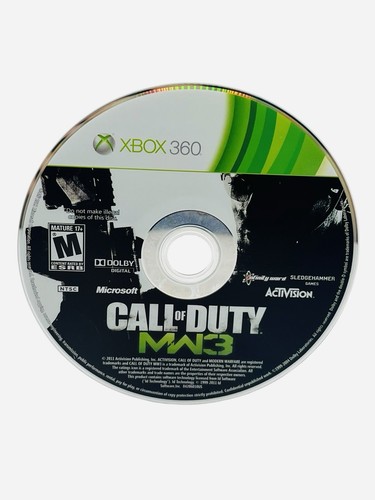Call of Duty Modern Warfare Microsoft 3 Xbox 360 Game Disc Only Cod Mw3 ...