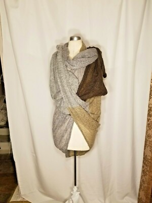 Collection Eighteen The Runway Wrap Gray/Tan/Brown | eBay UK