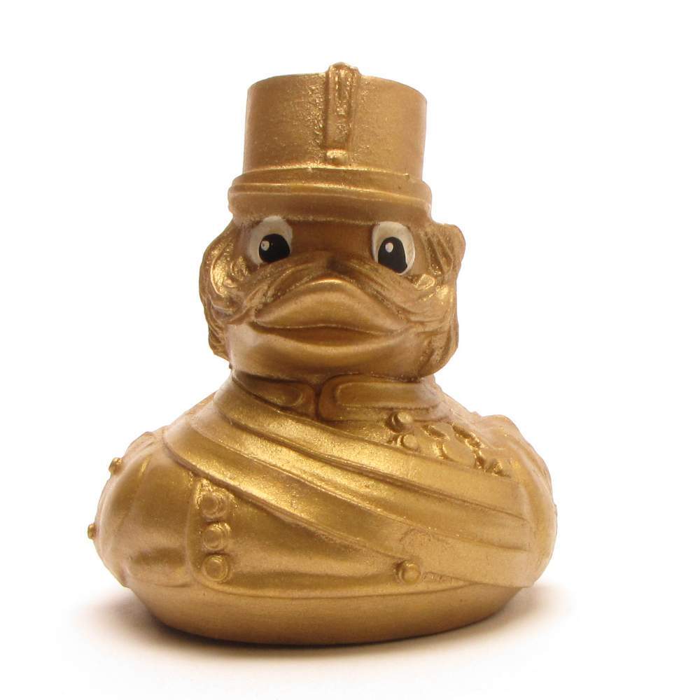Badeente Kaiser Franz-Josef in gold Quietscheente Quietscheentchen ...