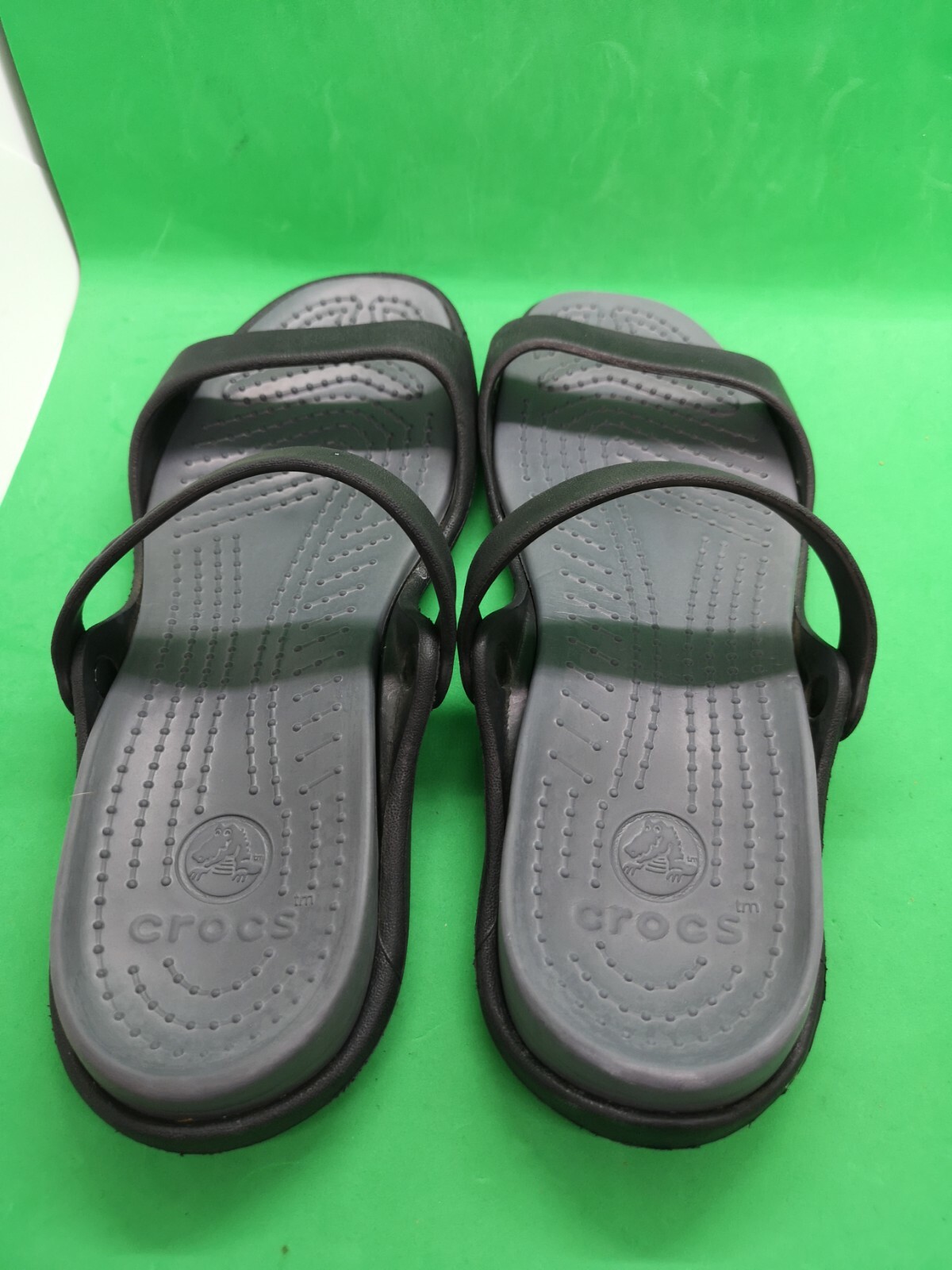 Women's Crocs Flat Low Top Rubber Black Sandals Size 10 | eBay