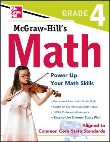 McGraw-Hill Math Grade 4 (Study Guide) - Paperback - GOOD 9780071775601 ...