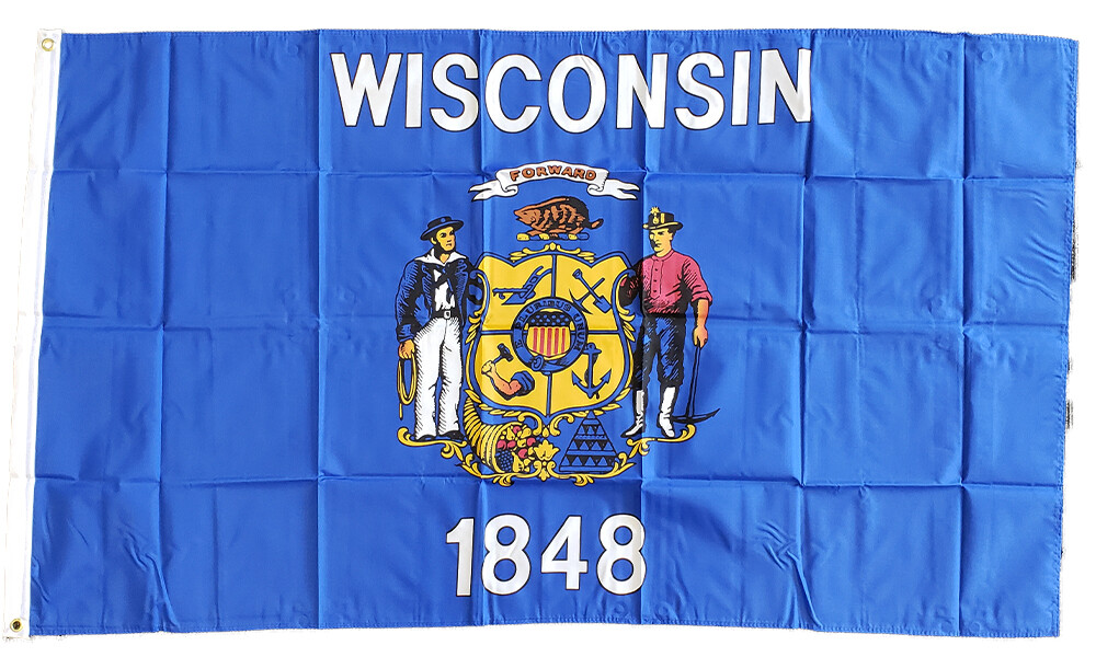 Wisconsin State Flag Liberty Flag Banner Inc Amazon.com : 3x5'