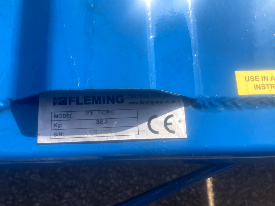 Fleming 6ft Pasture Topper Grass Mower + PTO Shaft Adjustable Height ...