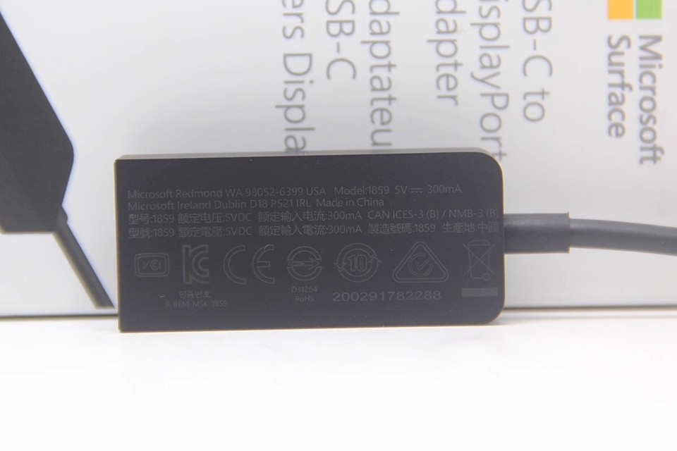 New For Microsoft Surface Type-C USB-C to DP DisplayPort Adapter Model 1859 | eBay