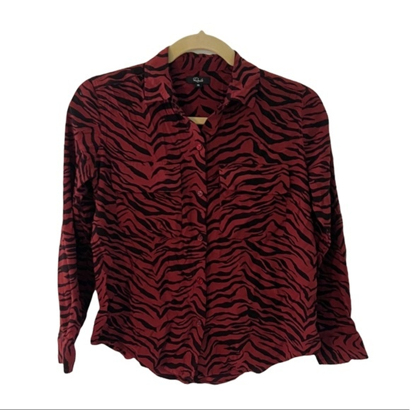 Rails Dries Button Up in Rust Tiger Stripe - Gem