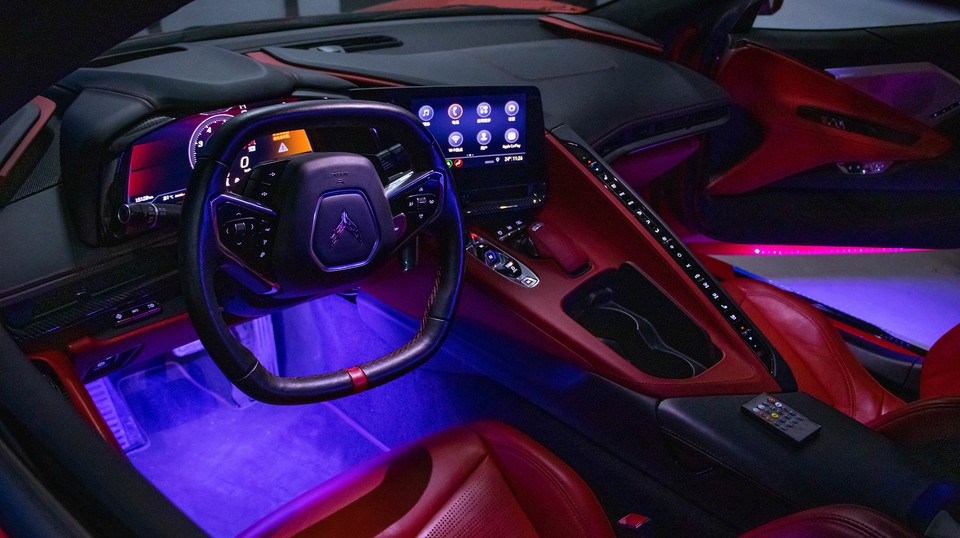 RGB LED Lights For Corvette C8 Mounted in Engine Bay/Side Cove/Welcome ...